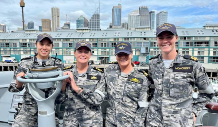 Destroyer’s all-women navigation team | The Australian Naval Institute